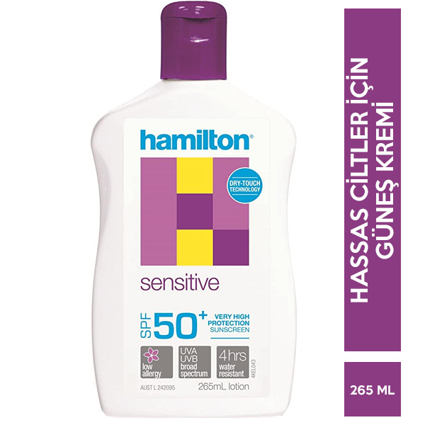 Hamilton Sensitive Lotion SPF 50 265 ml Güneş Kremi | Nar Ecza