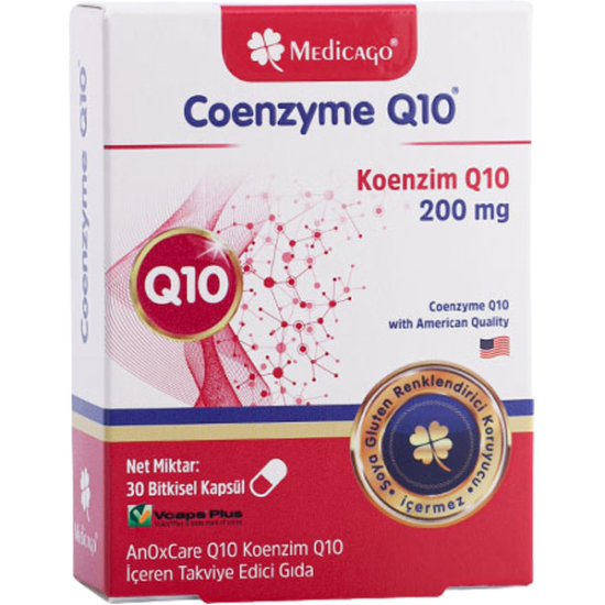 Medicago Coenzyme Q10 200 mg 30 Kapsül | Nar Ecza